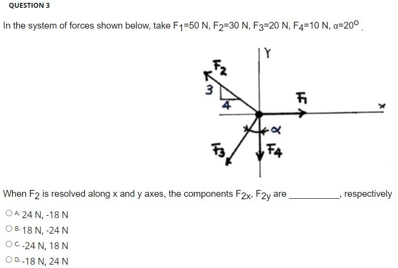 Solved QUESTION 3 In the system of forces shown below, take | Chegg.com