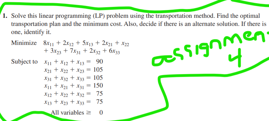Solved นา 1 Solve This Linear Programming Lp Problem 