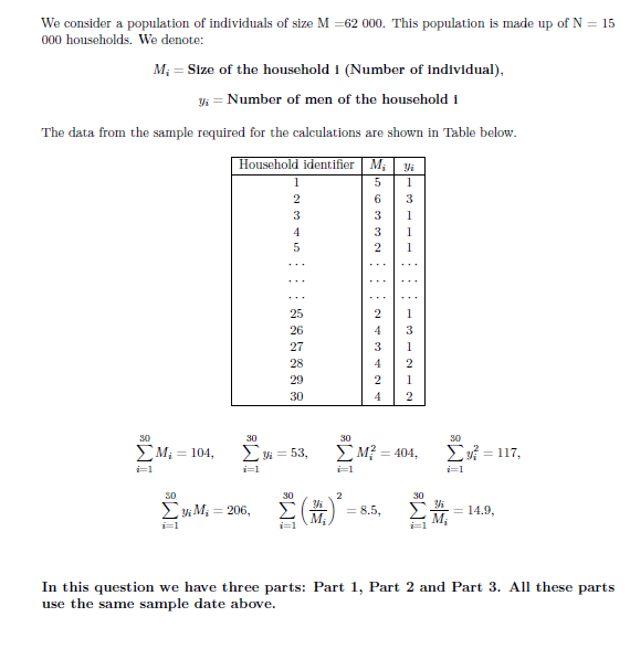 First, we conduct a simple random sampling of n = 30 | Chegg.com