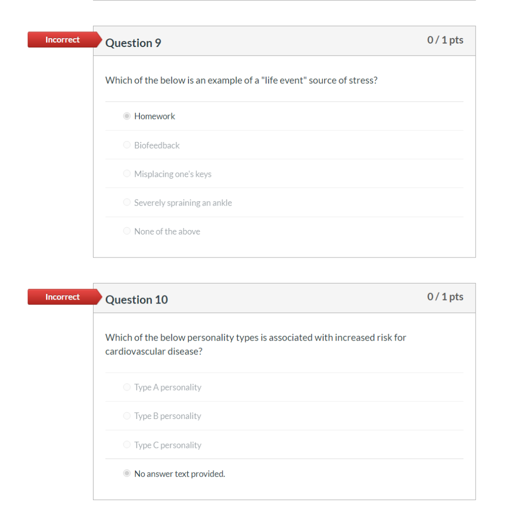 Solved Incorrect Question 9 o/1 pts Which of the below is an | Chegg.com