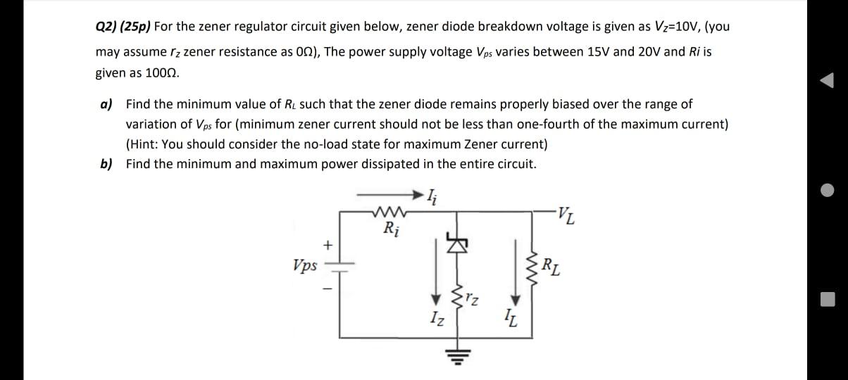 Solved Q1) (25p) For the circuit given below, find 101, 102, | Chegg.com