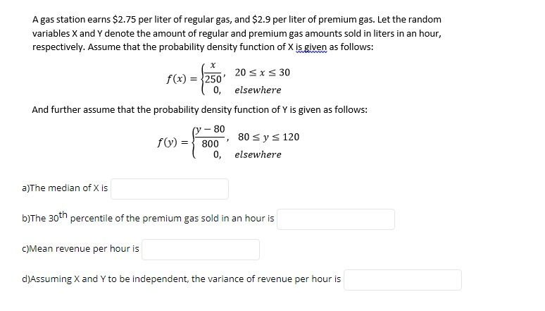Solved A gas station earns $2.75 per liter of regular gas, | Chegg.com