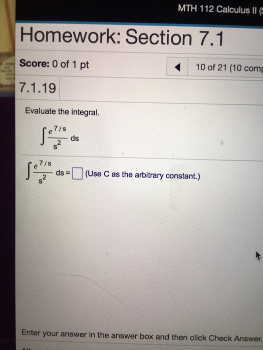 Solved Homework Section 7 1 Score 0 Of 1 Pt 4 Of 21 10