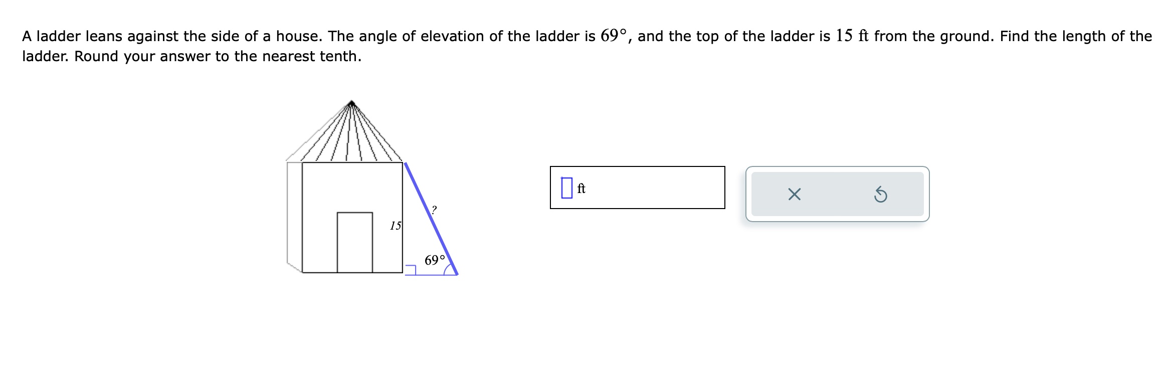 Solved A ladder leans against the side of a house. The angle | Chegg.com