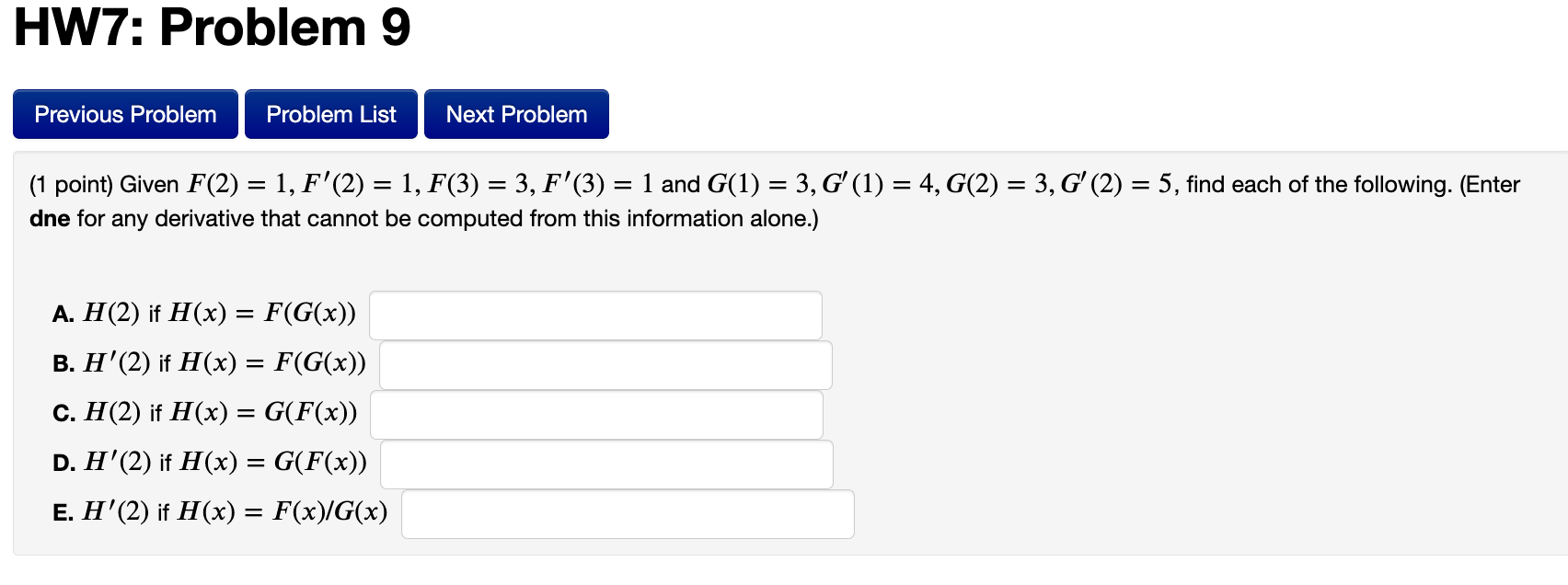 Solved HW7: Problem 9 Previous Problem Problem List Next | Chegg.com