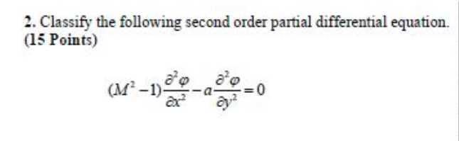Solved 2. Classify the following second order partial | Chegg.com