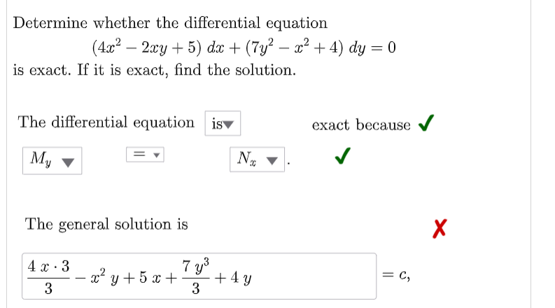 Solved Determine whether the differential | Chegg.com