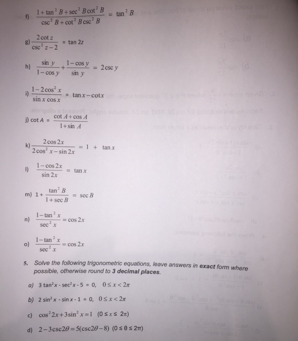Solved 3. Simplitfy and express as a single term sin θ (1 + | Chegg.com