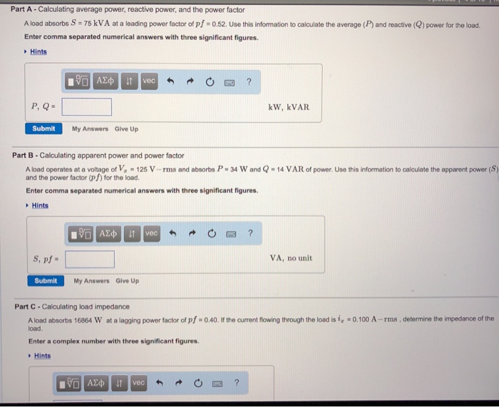 Solved Complex Power Learning Goal: To use information about | Chegg.com