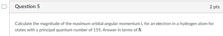 Solved 2 Pts Question 5 Calculate The Magnitude Of The