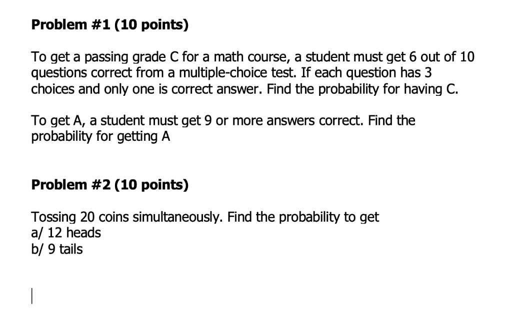 Solved For each problem, identify if it is a binomial | Chegg.com