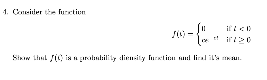 Solved 4. Consider the function ift