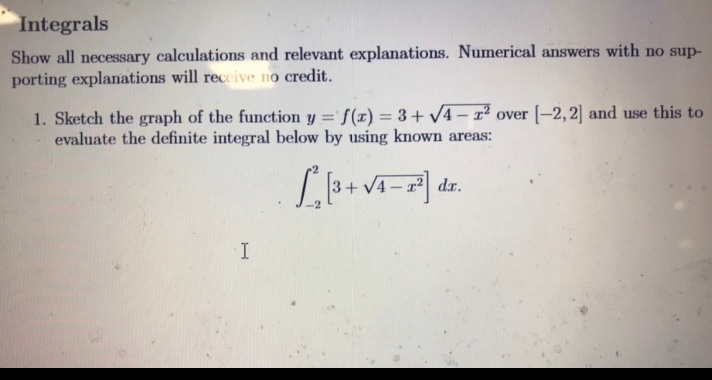 Solved Integrals Show all necessary calculations and | Chegg.com