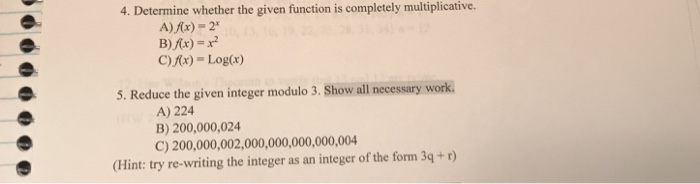 Solved 4. Determine whether the given function is completely | Chegg.com