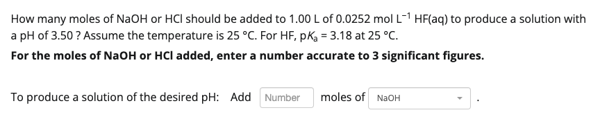 Solved How many moles of \\( \\mathrm{NaOH} \\) or \\( | Chegg.com