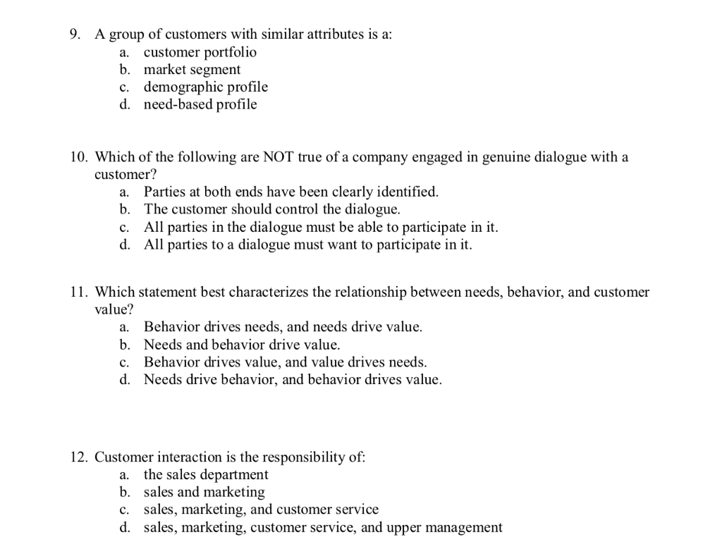Solved 9 A Group Of Customers With Similar Attributes Is A Chegg solved-9-a-group-of-customers-with-similar-attributes-is-a-chegg