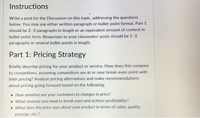 Solved Instructions Write a post for the Discussion on this | Chegg.com