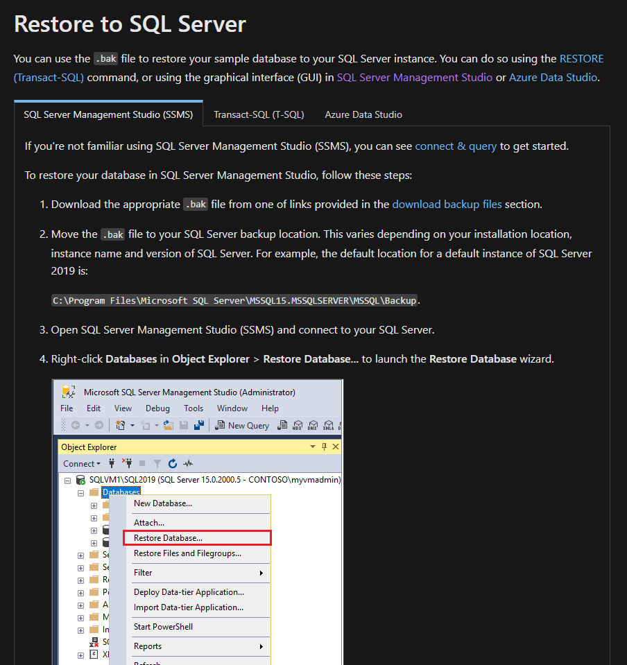 Solved 1. USE SQL SERVER(Microsoft SQL Server). 2. DOWNLOAD | Chegg.com
