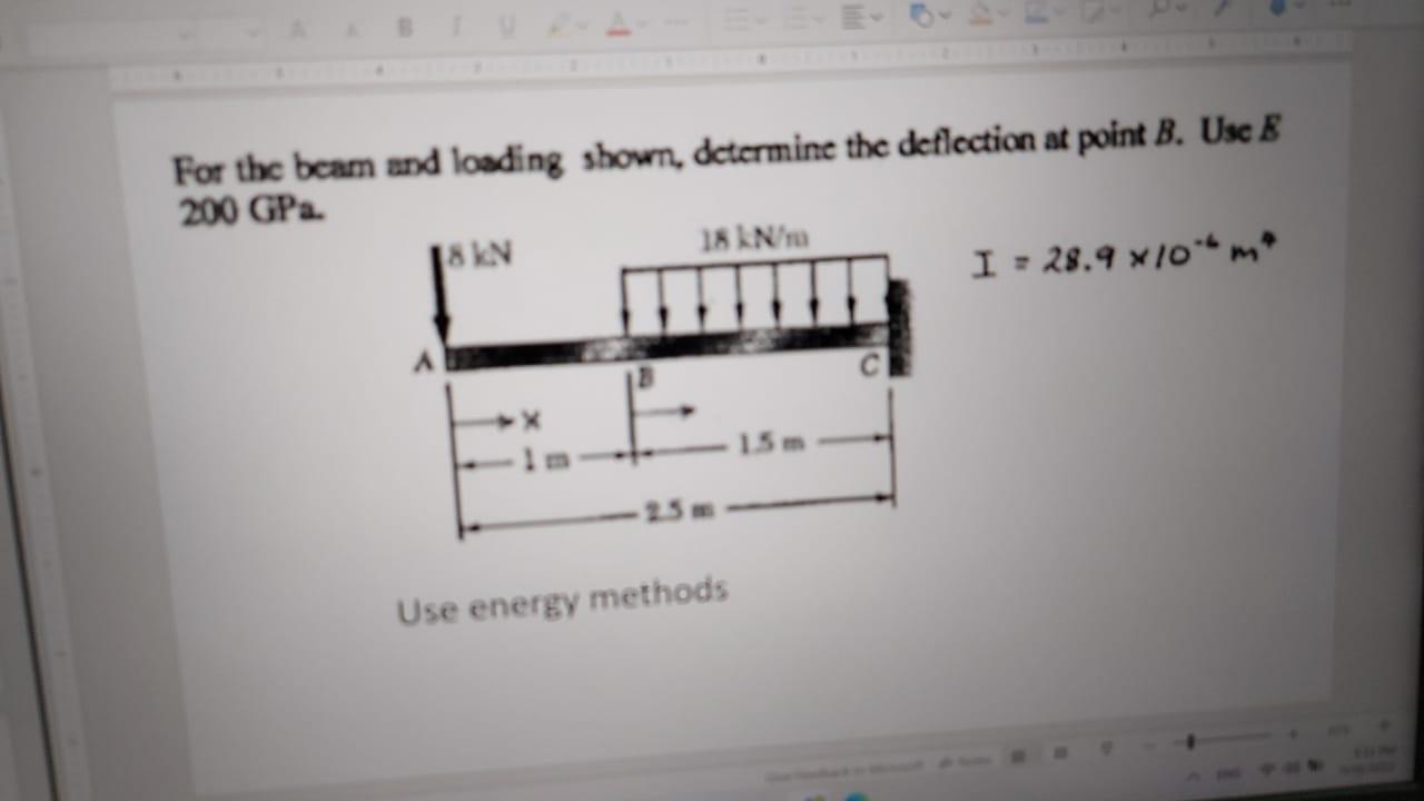 Solved For the beam and losding shown, determine the | Chegg.com