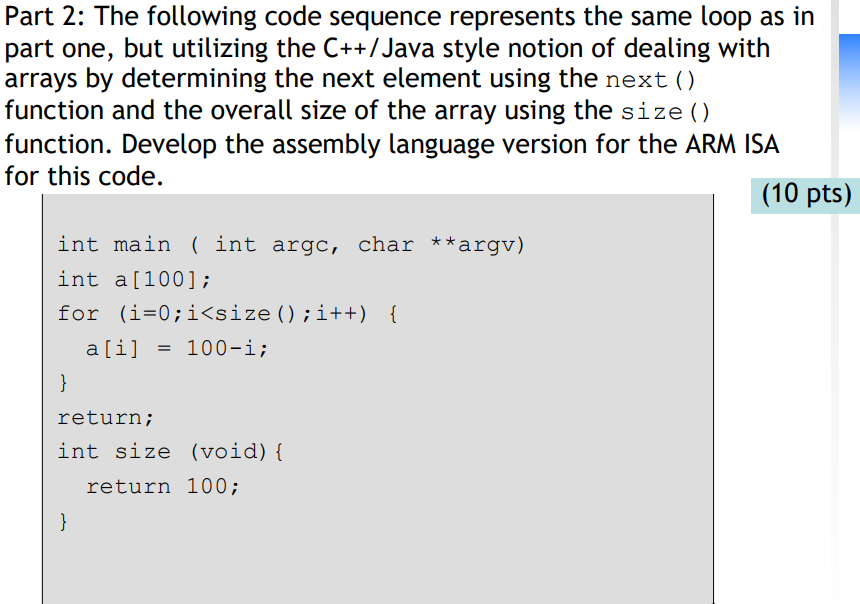 Solved Part 2 The Following Code Sequence Represents The 