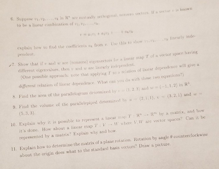 Solved 1. Give definitions for the following tern ) A linear | Chegg.com