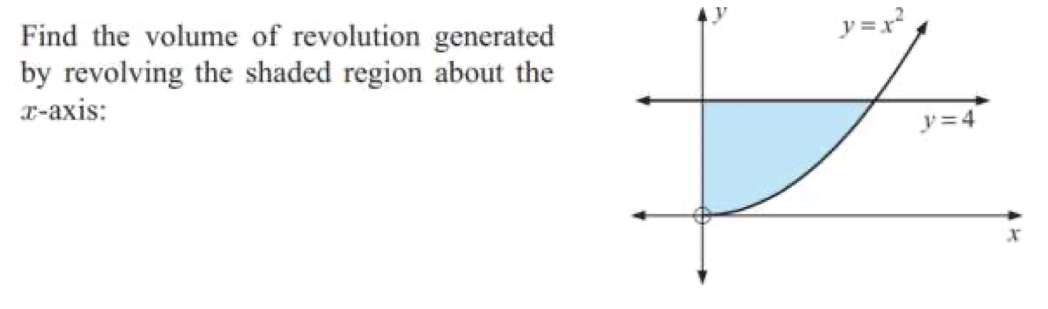 Solved y=r? Find the volume of revolution generated by | Chegg.com