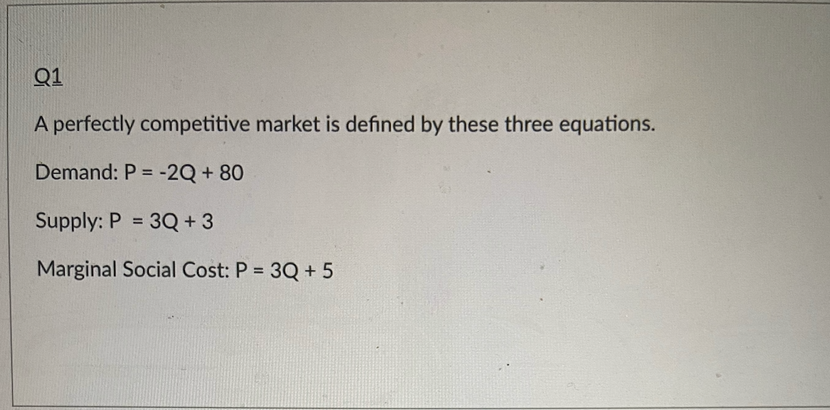 Solved what is the efficient quantity and price for this | Chegg.com