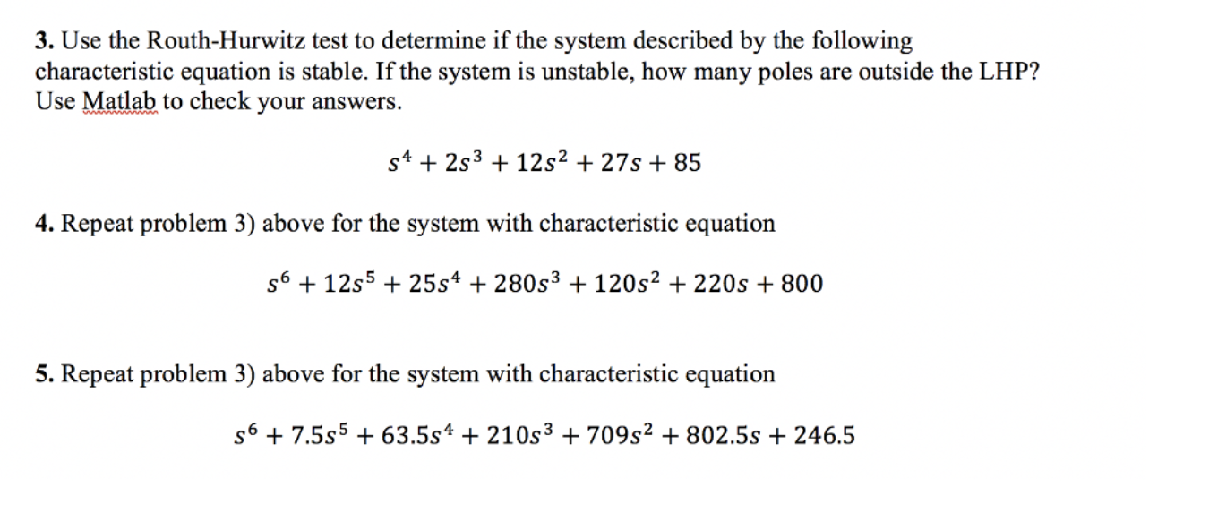 Solved Only number 5, not matlab part required, how to do it | Chegg.com