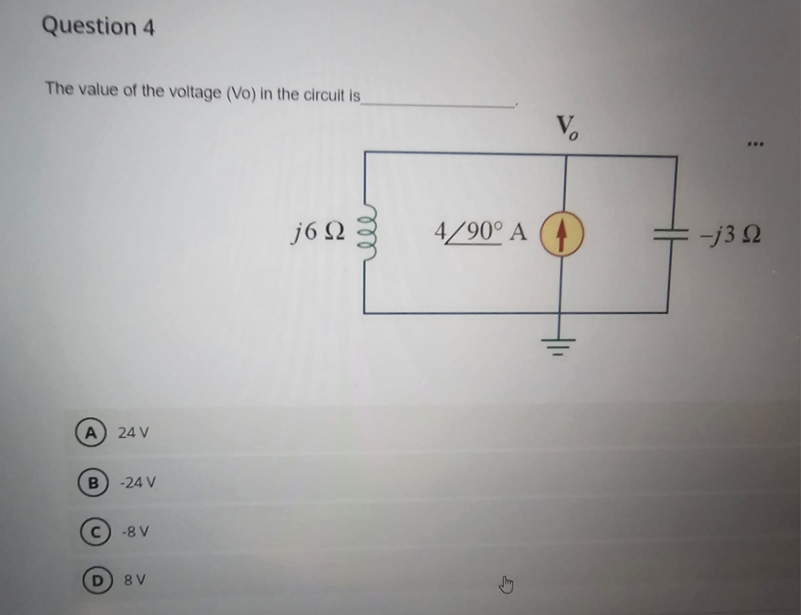 [Solved]: For the ac network shown in the Figure, the sourc