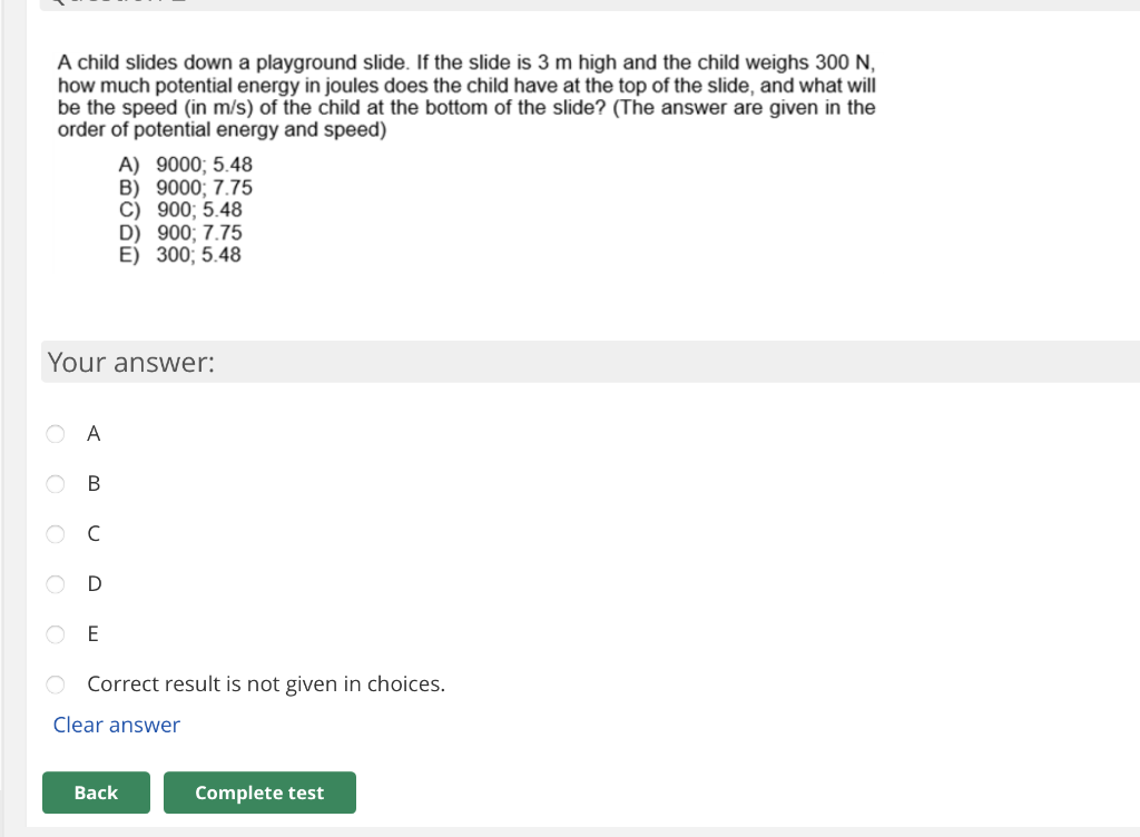 Solved A child slides down a playground slide. If the slide | Chegg.com