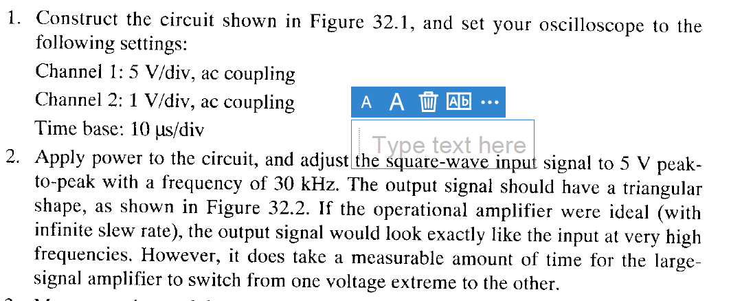 Solved 1) 1) Build the circuit in Multisim using a 741 | Chegg.com