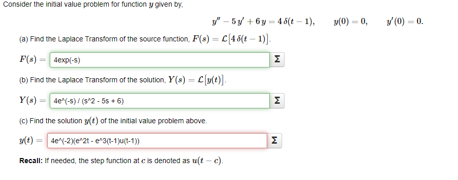 Solved Consider the initial value problem for function y | Chegg.com