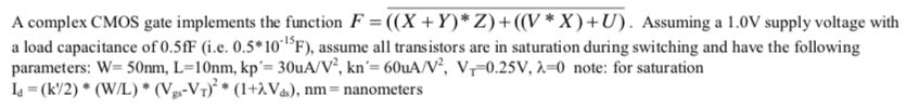 Solved (a) calculate the worst case delay (either falling or | Chegg.com