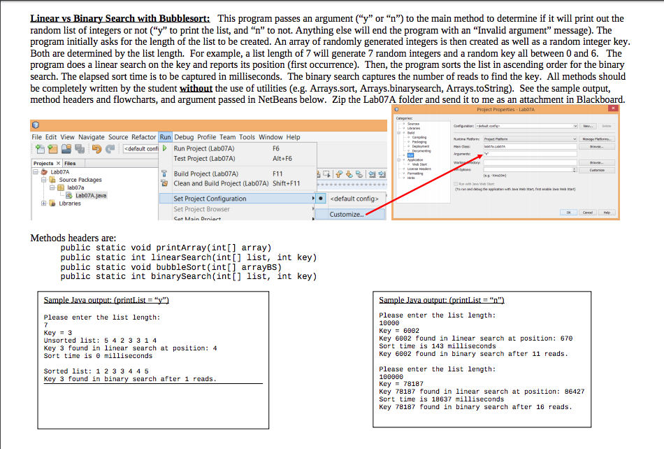 Solved Linear vs Binary Search with Bubblesort: This program | Chegg.com