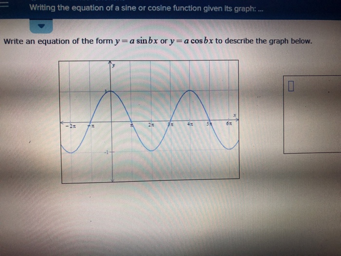 Writing An Equation Of A Sine Cos Function When Given The Graph