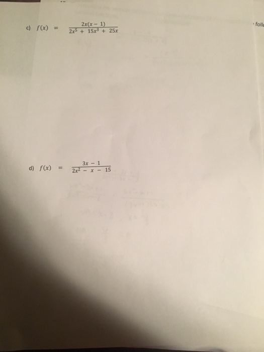 Solved Determine vertical, horizontal, or slant asymptotes | Chegg.com