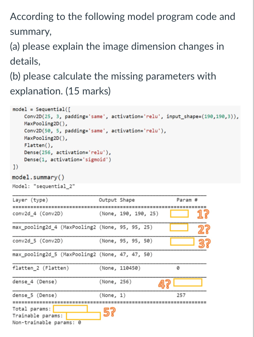 Solved According to the following model program code and | Chegg.com