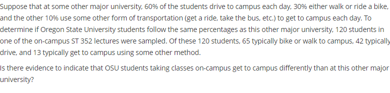 Solved Suppose that at some other major university, 60% of | Chegg.com