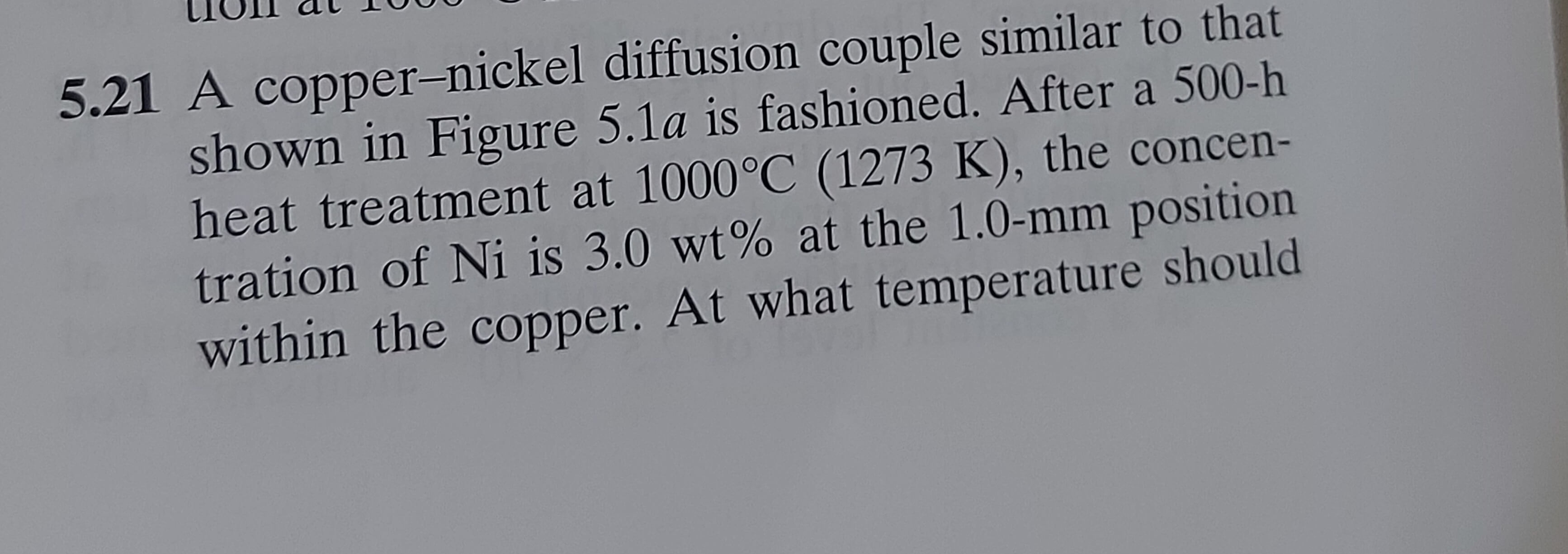 Solved 5.21 A copper-nickel diffusion couple similar to that | Chegg.com