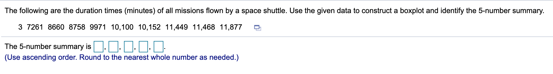 Solved The following are the duration times (minutes) of all | Chegg.com