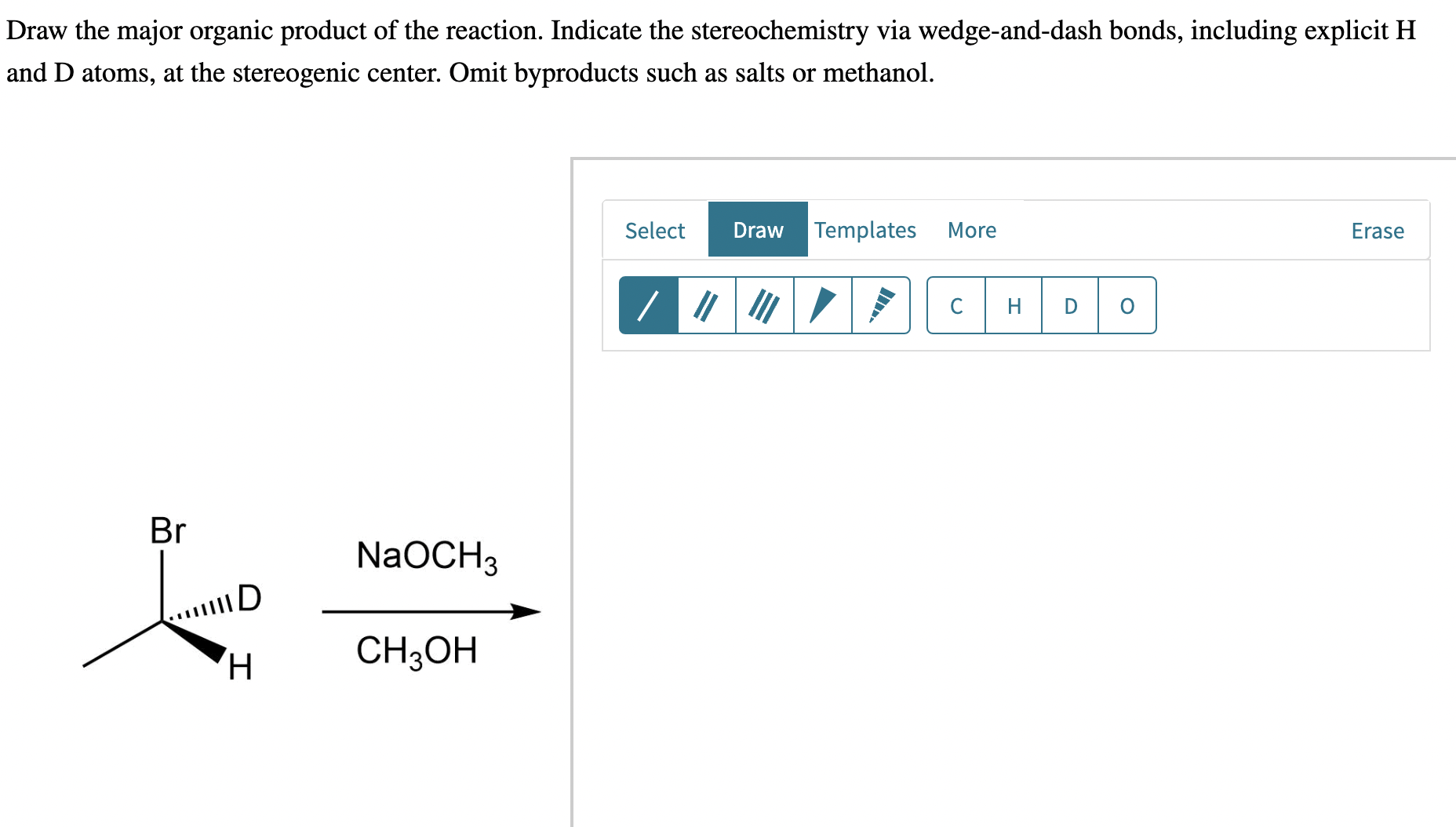 Solved Draw the major organic product of the reaction. | Chegg.com