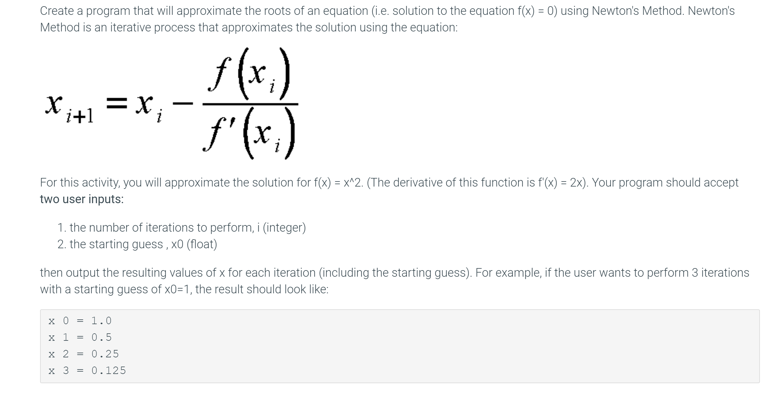 Solved Create a program that will approximate the roots of | Chegg.com