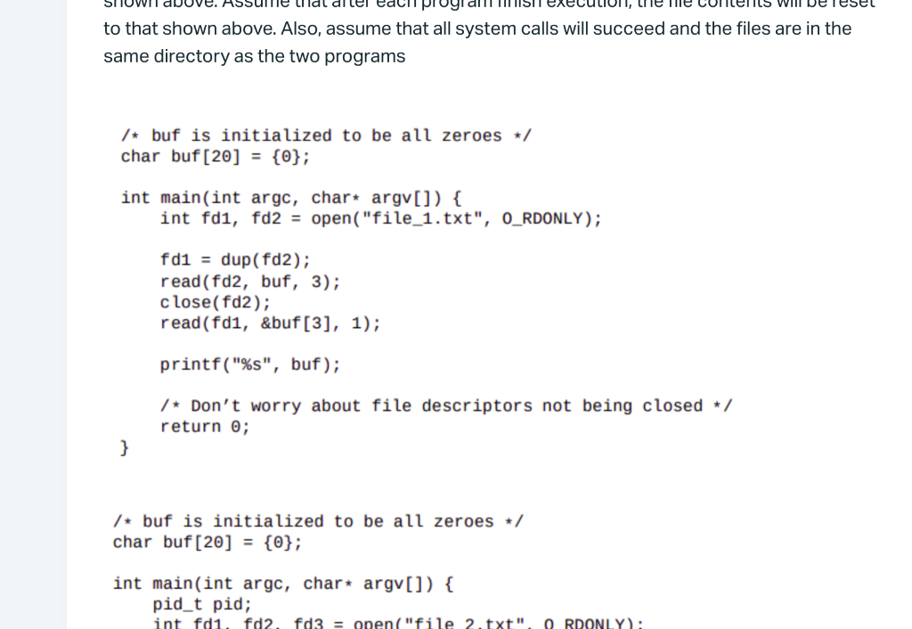 Solved (CLO1) Unix I/O. You are given two text files file | Chegg.com