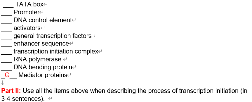 Solved A Ę TATA Coding Sequence B D H TATA box Promoter | Chegg.com