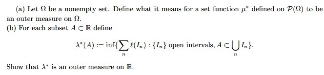 Solved (a) Let be a nonempty set. Define what it means for a | Chegg.com