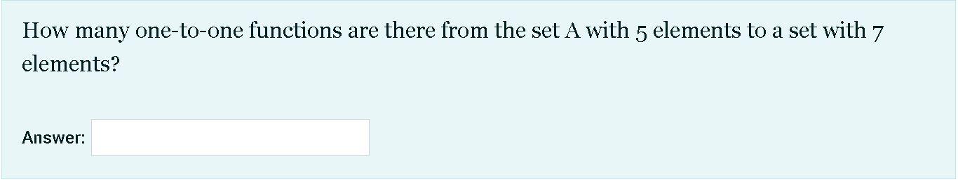 Solved How many one-to-one functions are there from the set | Chegg.com