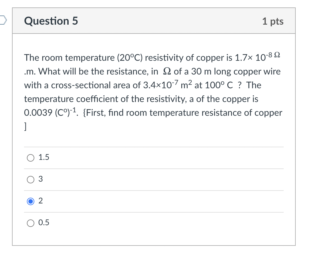 Resistivity Of Copper As Function Of Temperature