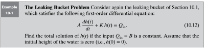 Solved Example 10-1 The Leaking Bucket Problem Consider | Chegg.com