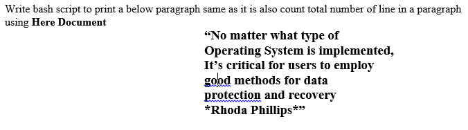 Solved course operating system provide bash script language | Chegg.com