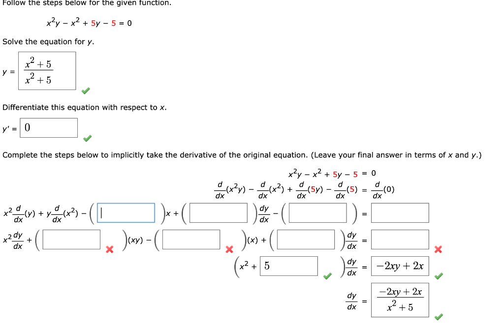 Solved Follow the steps below for the given function. xy - | Chegg.com
